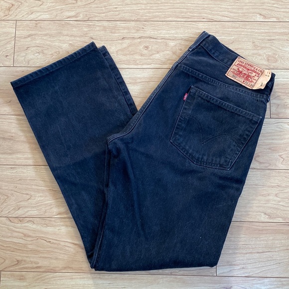 Levi's | Jeans | 36x34 Levis 5 Original Fit Straight Fit Black Denim ...